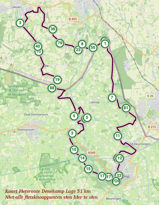 Via de mooiste plekken tussen Denekamp en Lage fietsen naar de ...