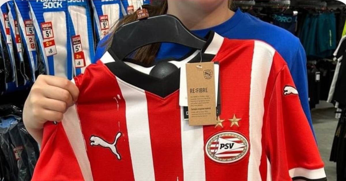 Nieuw thuisshirt van PSV met ‘designspetters’ duikt ineens op in winkel ...