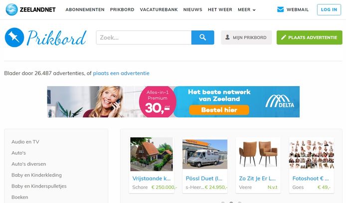 Mijlpaal voor prikbord van ZeelandNet: 10 miljoenste advertentie ...