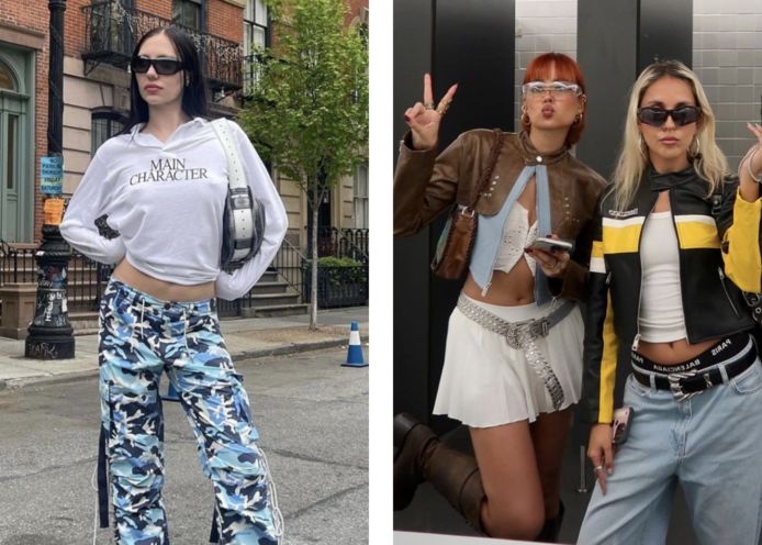 Buffalo’s, ‘low rise’ jeans en gekleurde zonnebrillen: deze trends uit ...