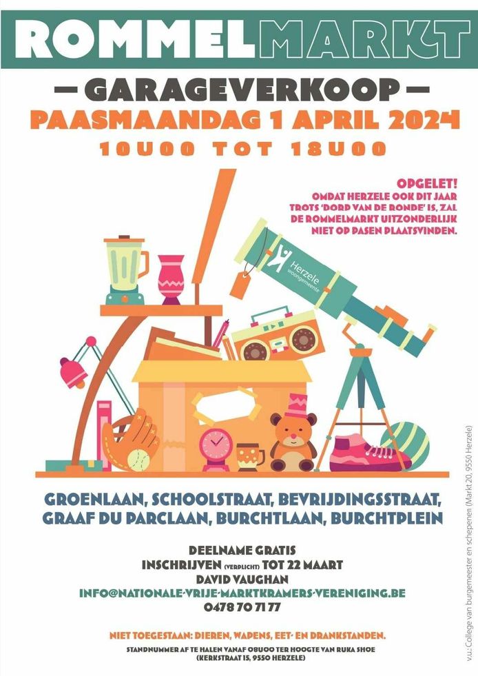 Rommelmarkt tijdens kermis op paasmaandag | Herzele | hln.be