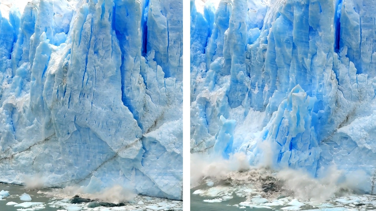 Un pan de glacier s'effondre en Argentine | Foto | 7sur7.be