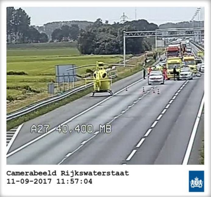 Traumaheli naar ongeval op A27 bij Noordeloos | Rivierenland | AD.nl