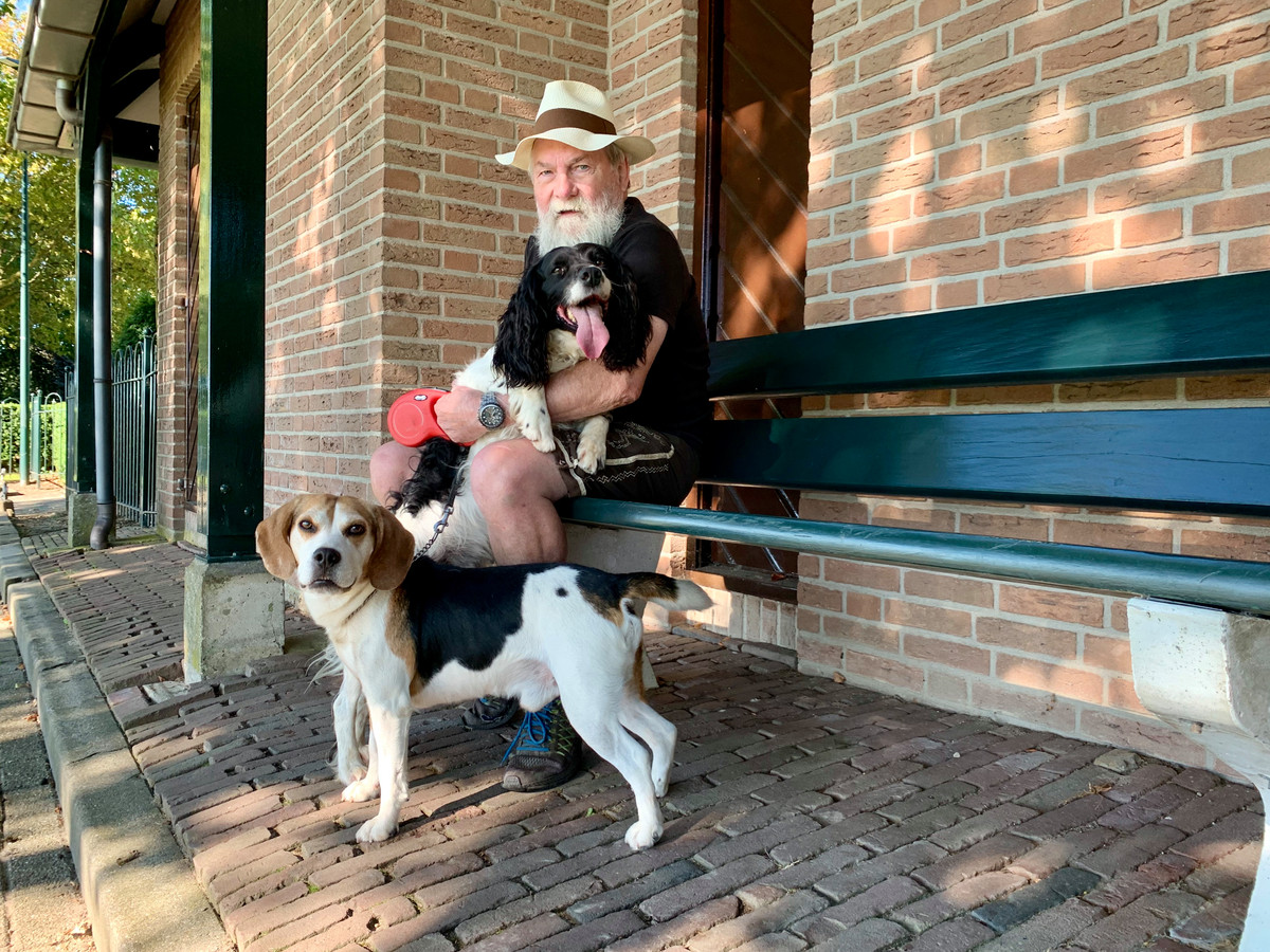 Peter wandelt iedere ochtend met zijn hondjes naar de begraafplaats, gewoon, voor de mooie ...