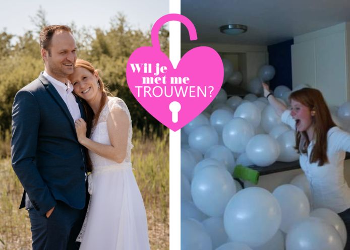 “In 1 ballon zat de sleutel naar onze slaapkamer.” Peter wilde zijn ...