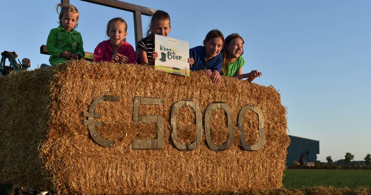 Kom bij de Boer ontvangt donatie van 5000 euro van boeren voor boerderijeducatie aan kinderen in ...