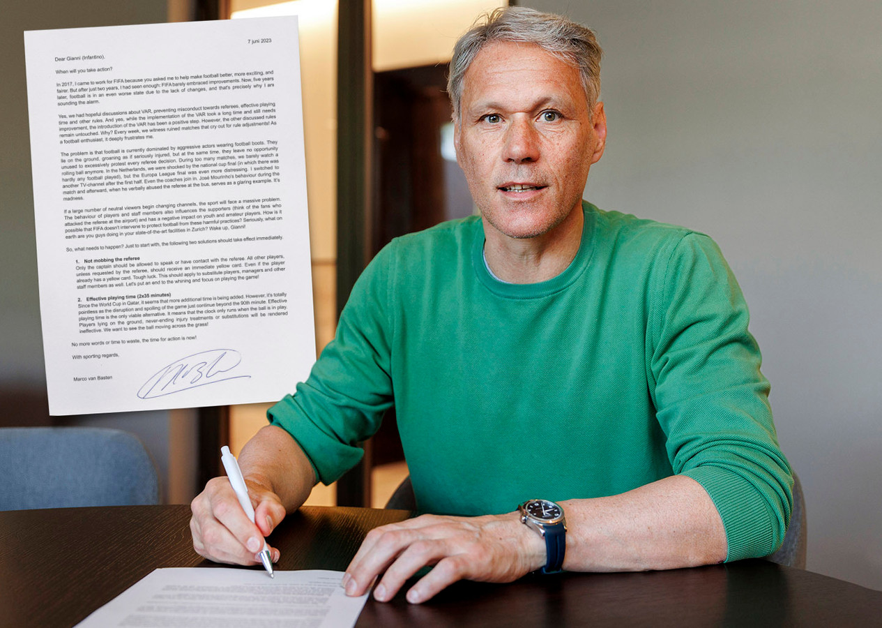 Marco van Basten luidt met persoonlijke brief aan FIFA-baas de noodklok ...