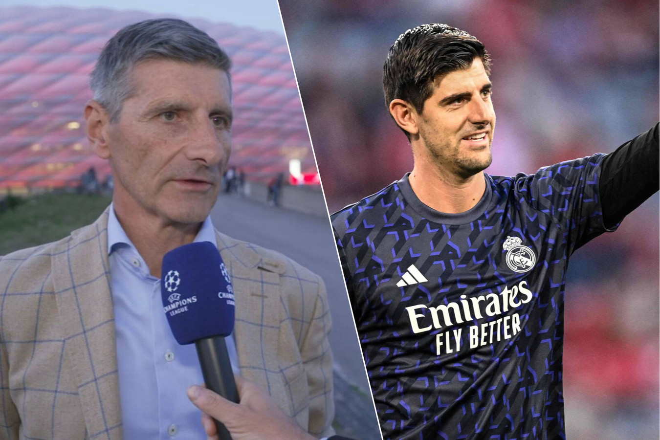 Papa Thierry hoopvol dat Courtois dit seizoen nog Champions League zal ...