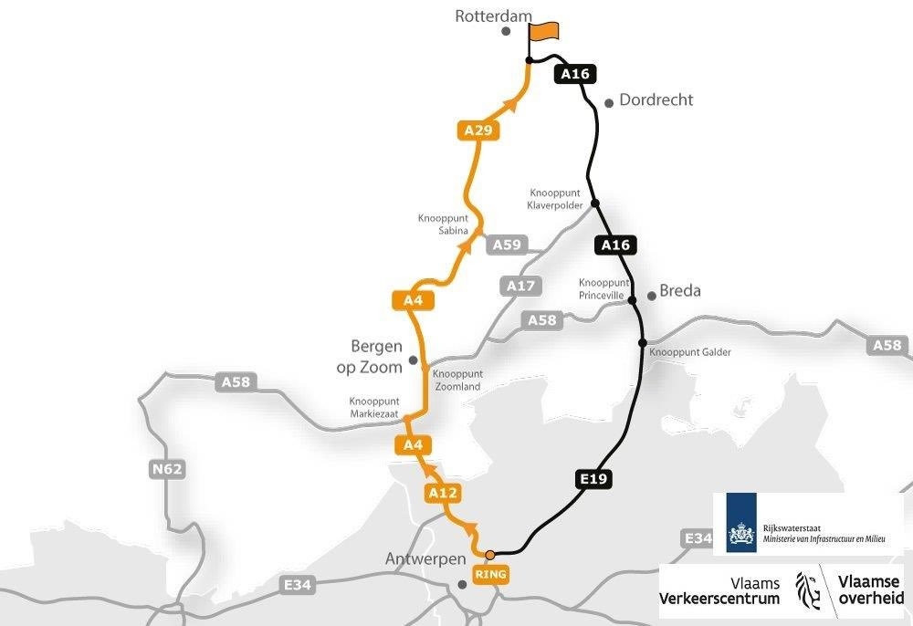 E19 vanuit Antwerpen richting Breda weer open na ongeval (video) | Foto ...