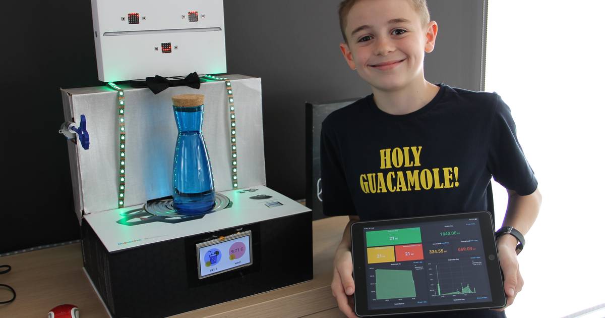 VIDEO. Mauro (11) ontwerpt robot die uitrekent of je genoeg water hebt ...