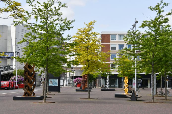 Warenmarkt op Stationsplein Hengelo, daarom verhuizen beelden van Rinus ...