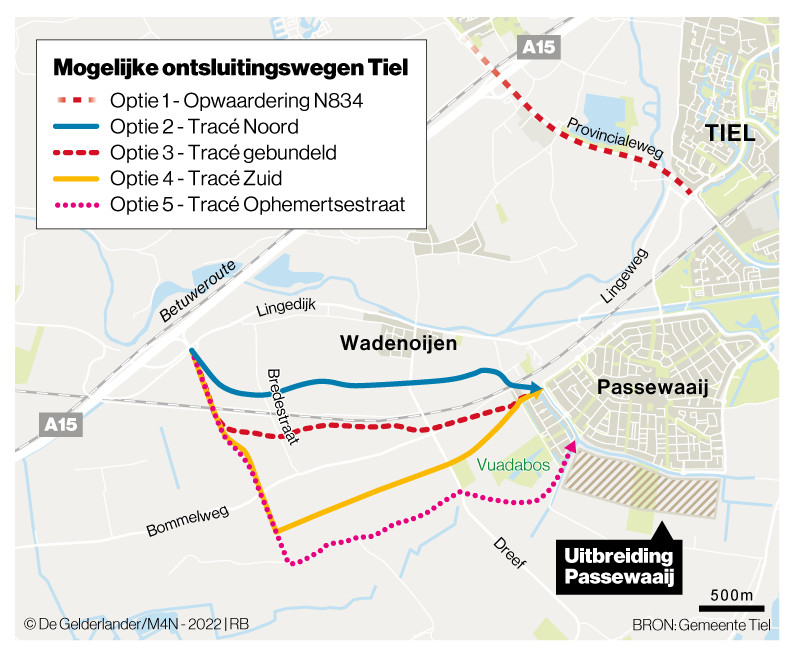 Tiel wil een extra aansluiting op de A15: ‘Als we er in 2030 overheen ...