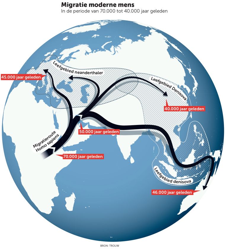 Hoe de moderne mens de wereld veroverde is terug te lezen in ons DNA