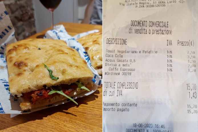 Italiaanse bar brengt Britse toeristen 2 euro in rekening om broodje ...