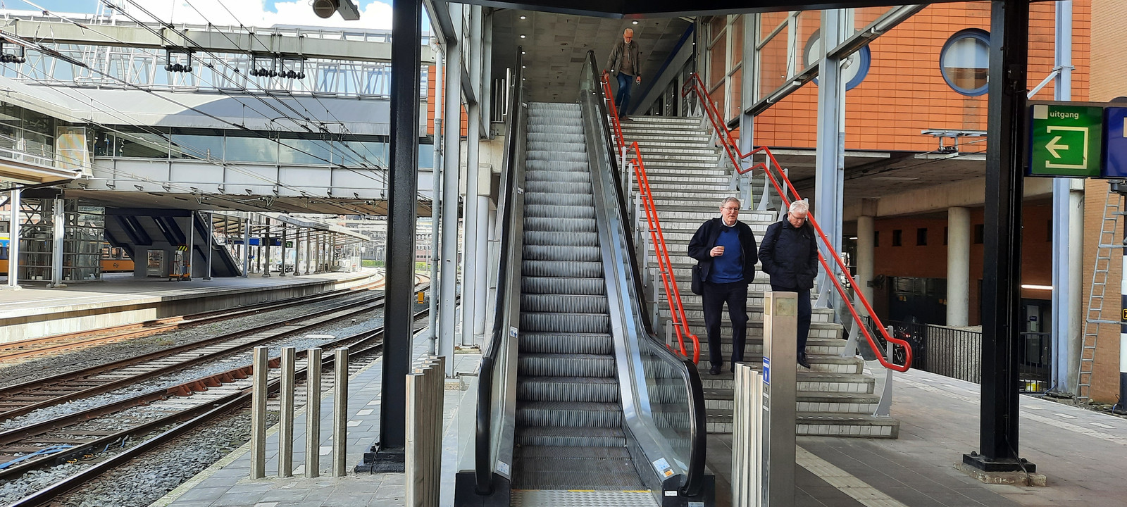 De meest intensief gebruikte roltrap Amersfoort Centraal spoor 1/2 ...