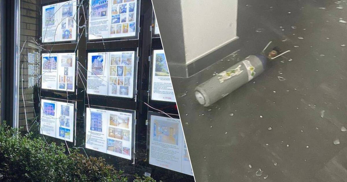 Man gooit fles lachgas door vitrine immokantoor: "Ik voelde de behoefte ...