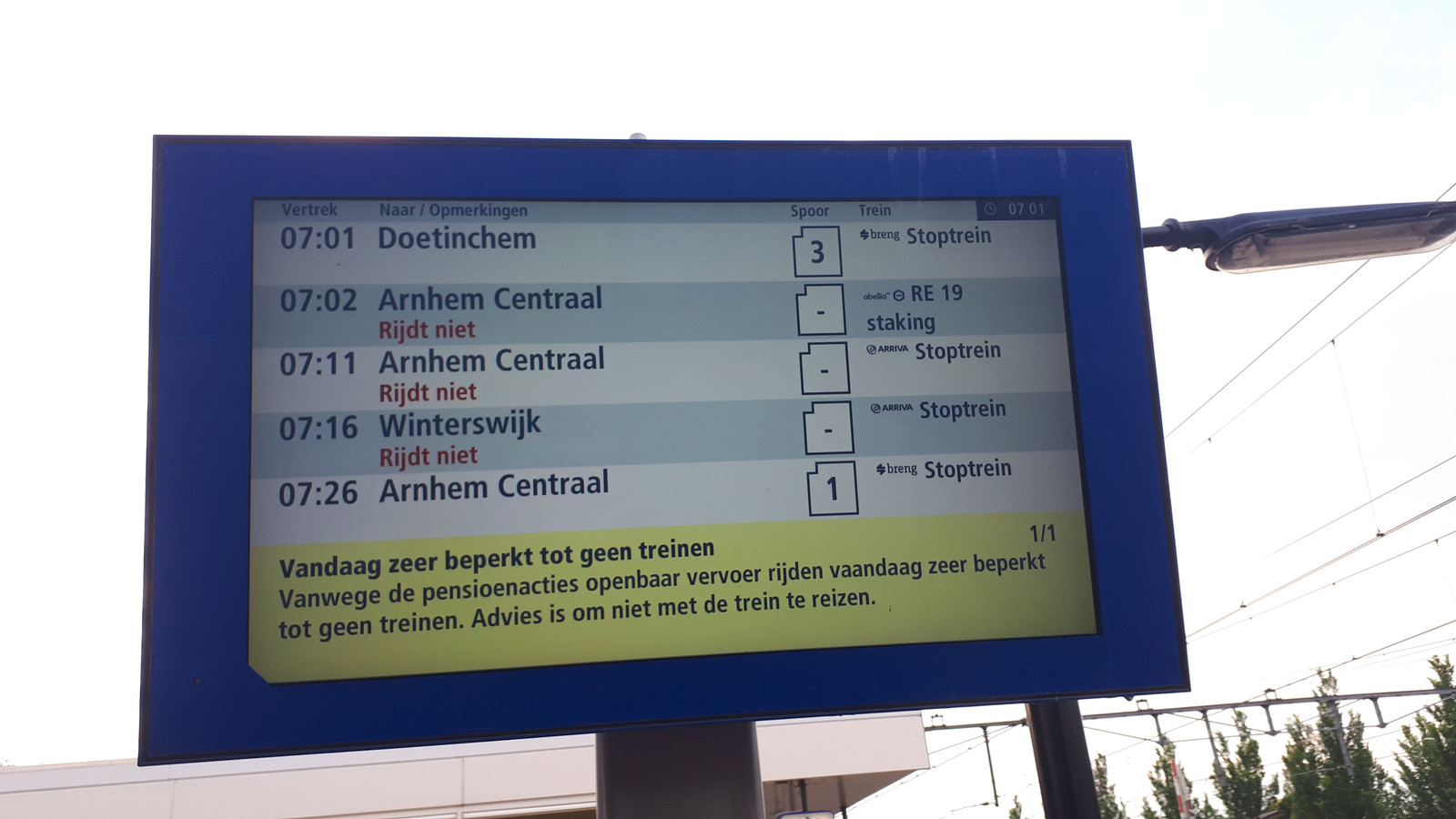 Bijna de helft van de treinen rijdt toch op station Zevenaar | Foto ...