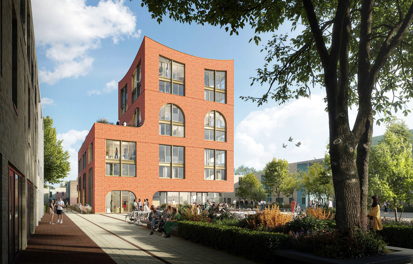 Het nieuwe wijkgebouw van Woensel West in Eindhoven schiet vanaf nu uit ...