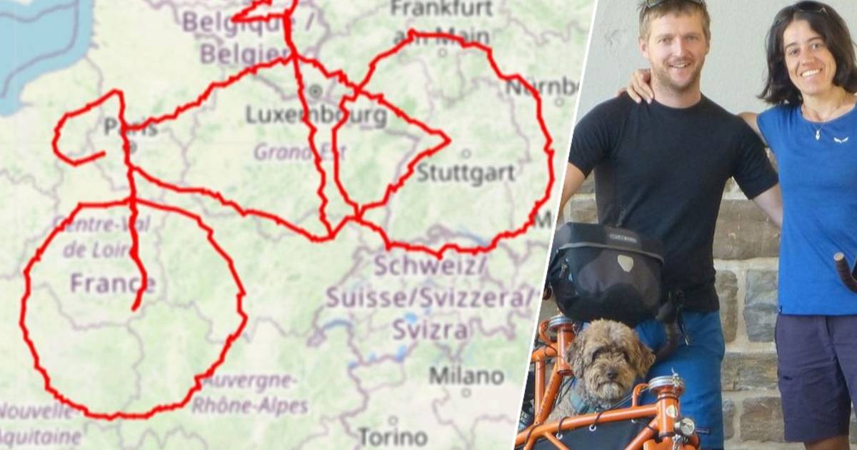Koppel breekt wereldrecord en maakt “fietskunstwerk” op Strava van meer ...