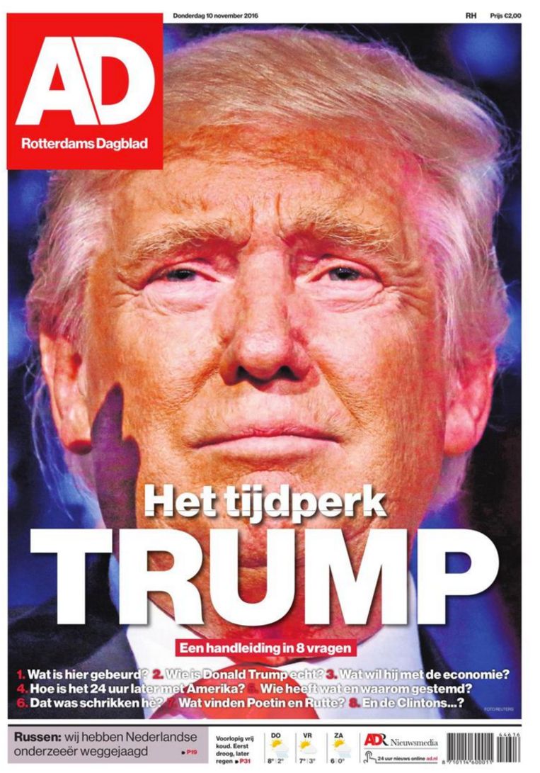 "Trump, de verzoener": dit zijn de internationale krantenkoppen | De Morgen