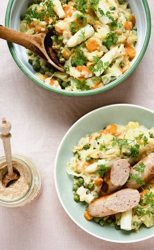 Lentehutsepot met witte pensen | Nina kookt | hln.be