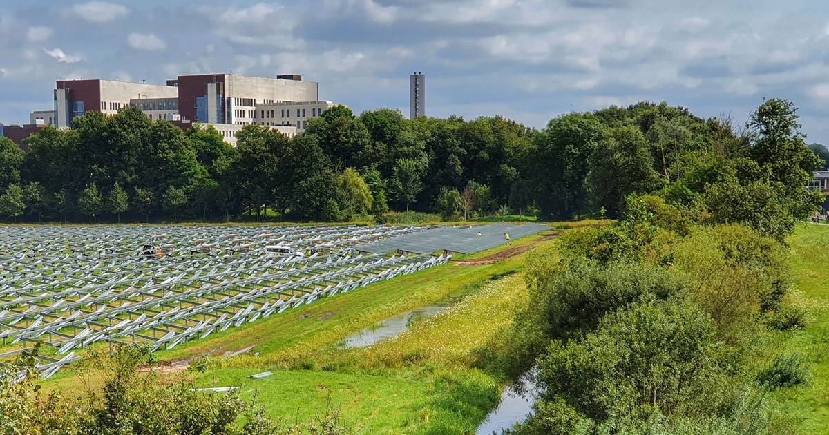 Eindelijk, de eerste zonnepanelen op het veld bij Meander MC worden ...