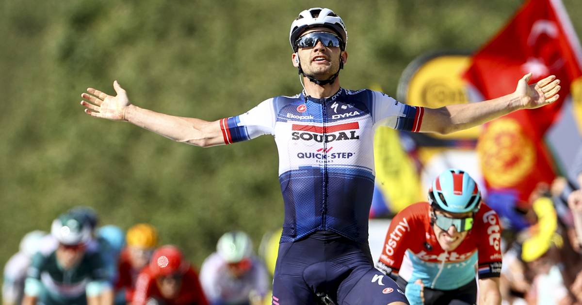 Net geen tweede Nederlandse ritzege in Tour de France: Pascal Eenkhoorn nipt geklopt door Kasper ...