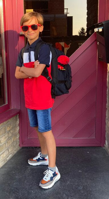 Lenn begint schooljaar met een rode toets | Foto | hln.be