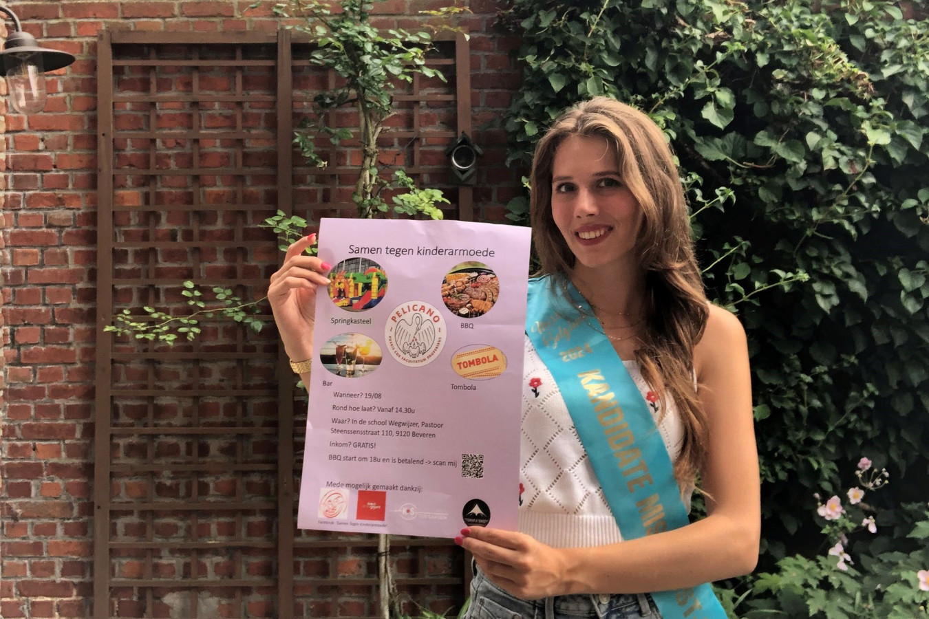 Kandidate Miss België Ellen (20) organiseert zomerbar voor goede doel ...