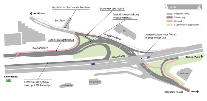 Heraanleg kruispunt N16 met Hoogkamerstraat start volgende maand: “Verkeersstromen beter ...