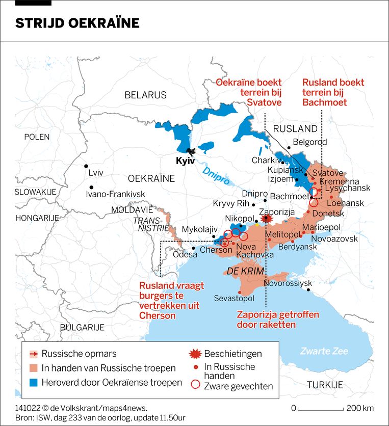 Rusland wint terrein bij strategisch belangrijk Bachmoet, maar Oekraïne ...