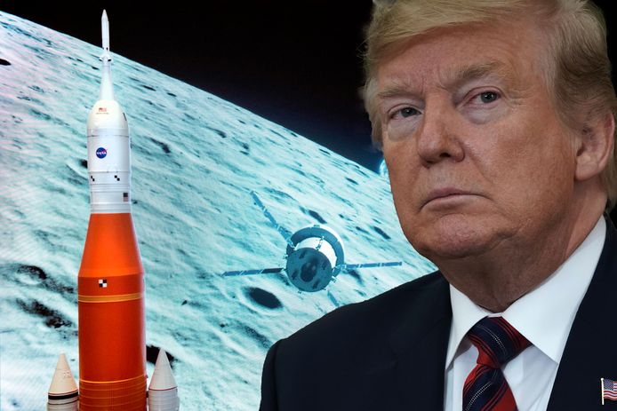Trumps mars naar de maan: president wil Chinezen en Russen vóór blijven ...