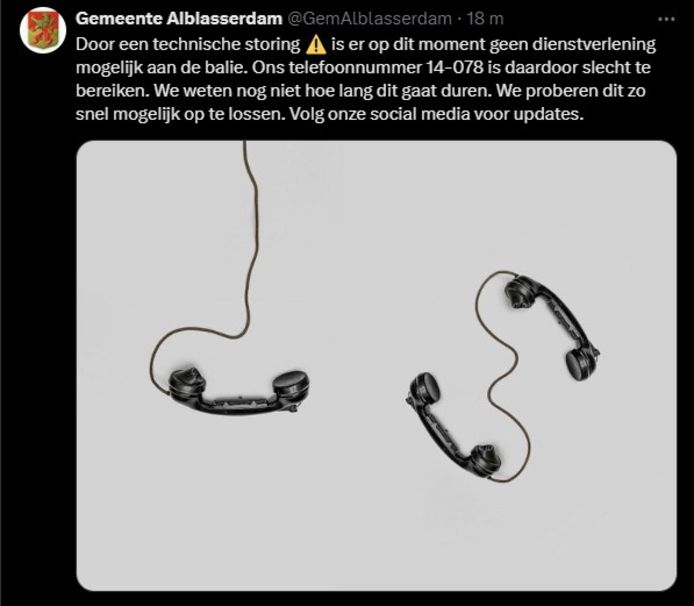 Gemeenten kampen met technische storing | Dordrecht | AD.nl