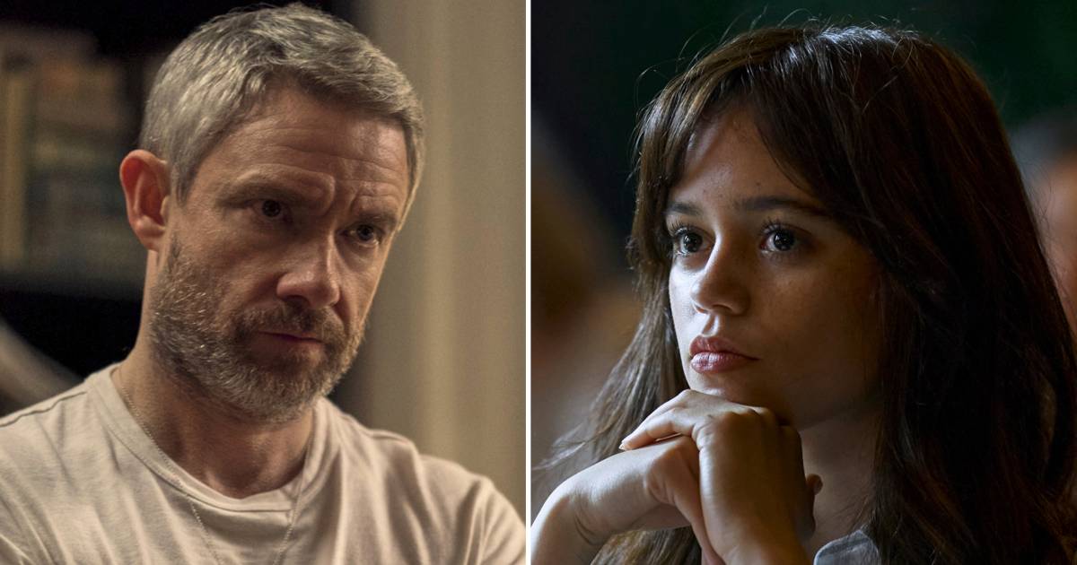 Ongemak om seksscène Jenna Ortega (21) en Martin Freeman (52), intimiteitscoach wil daar niets ...