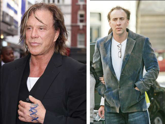 Mickey Rourke en Nicolas Cage in 'The Expendables 3' | Foto | hln.be