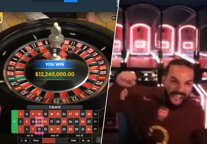 Rapper Drake wint twaalf miljoen dollar met online roulette (al lijkt ...