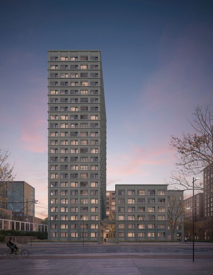 High Lane wordt de naam van woontoren tegenover Spoorpark | Tilburg e.o ...