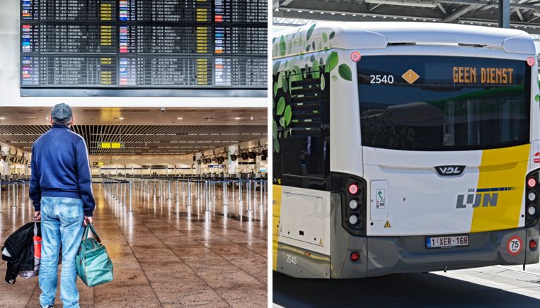 Geschrapte vluchten en openbaar vervoer: hier kan u op 16 december hinder verwachten door de ...