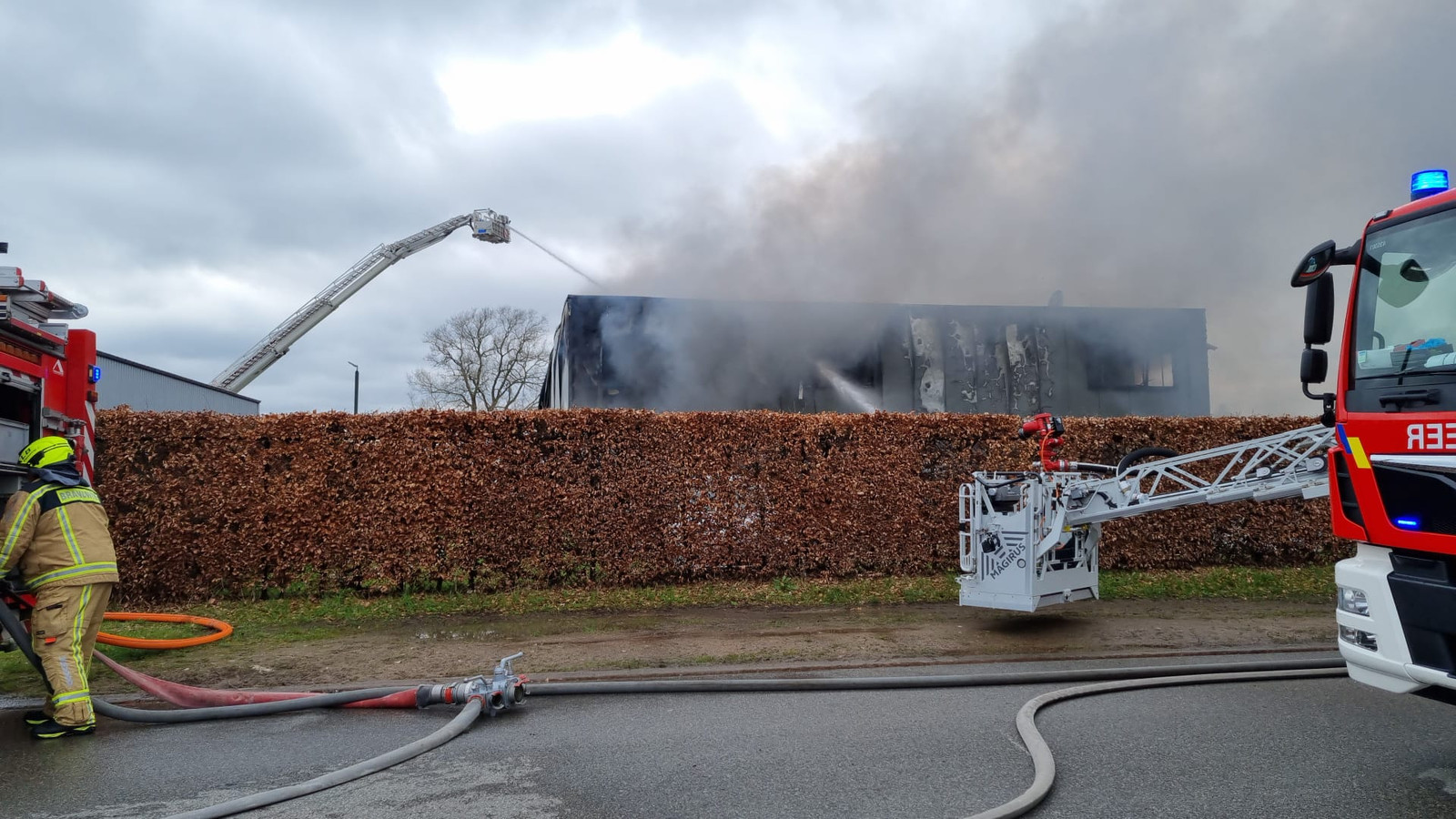 Busbedrijf volledig in de as gelegd bij zware brand: vijftien bussen en ...
