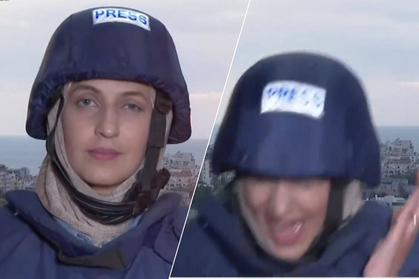 Une journaliste surprise par un tir de roquette lors d’un duplex en ...