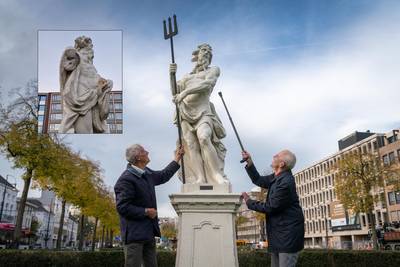 Beeld Neptunus ernstig vernield: ‘Drietand compleet afgebroken, alleen ...