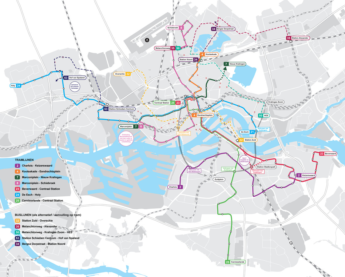 Tramlijnen in regio Rotterdam worden komende jaren (deels) geschrapt ...