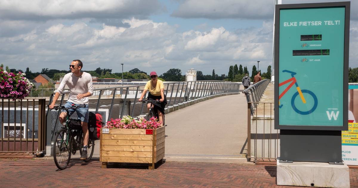 Eerste fietszuil telt passerende fietsers op Rode Heuvel | Wetteren ...