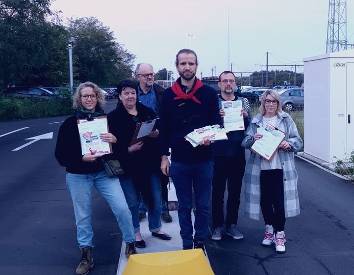 PVDA voert actie aan station Herentals: “Parking betalend maken is niet ...