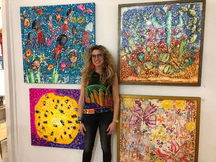 Lokale kunstenares Claudia Baertsoen stelt tot eind augustus tentoon in ...