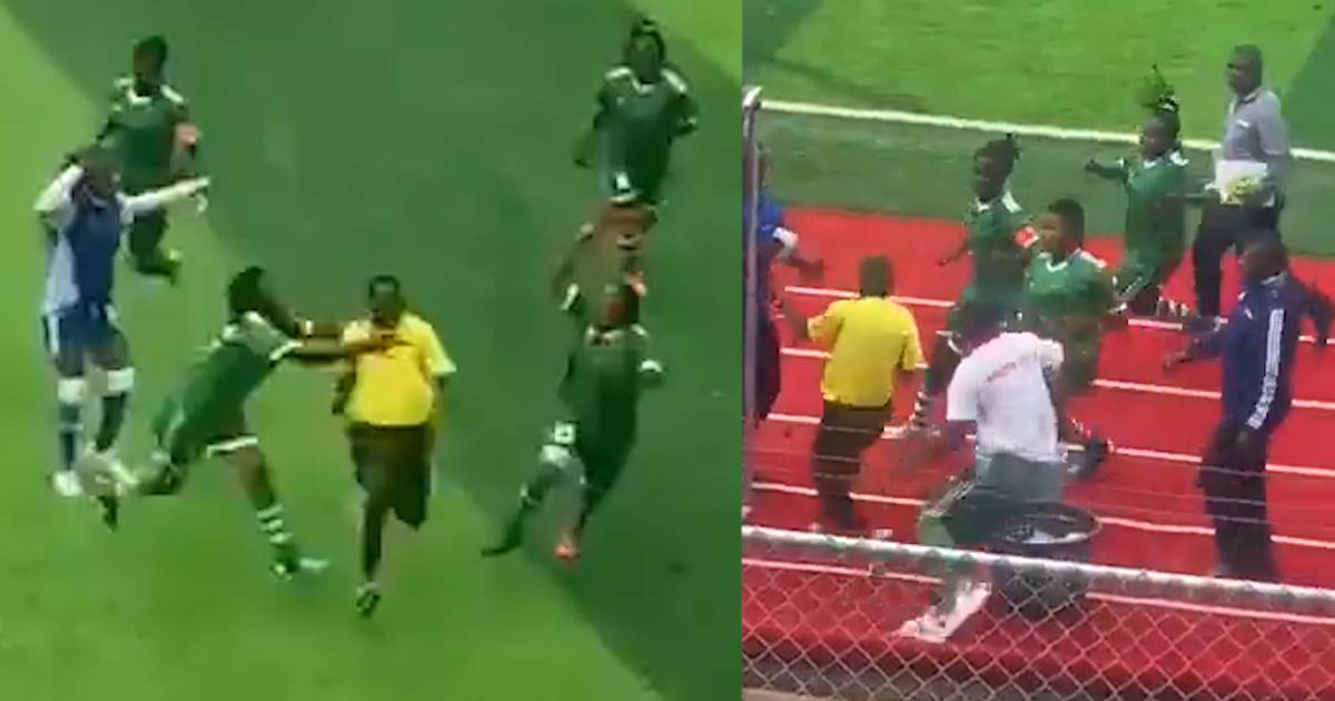 Bizarre beelden: Congolees vrouwenelftal mishandelt scheidsrechter na ...