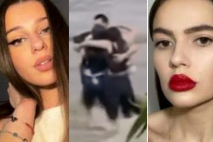 Beelden tonen wanhopige omhelzing van drie vrienden voor ze worden ...