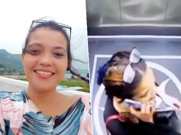 Aisiah (38) valt te pletter in liftkoker: harde beelden tonen hoe ze ...