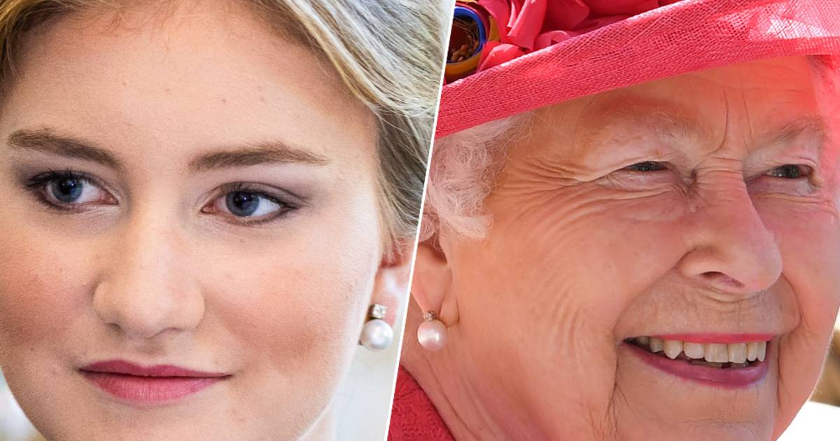 Prinses Elisabeth draagt (bijna) dezelfde oorbellen als koningin ...