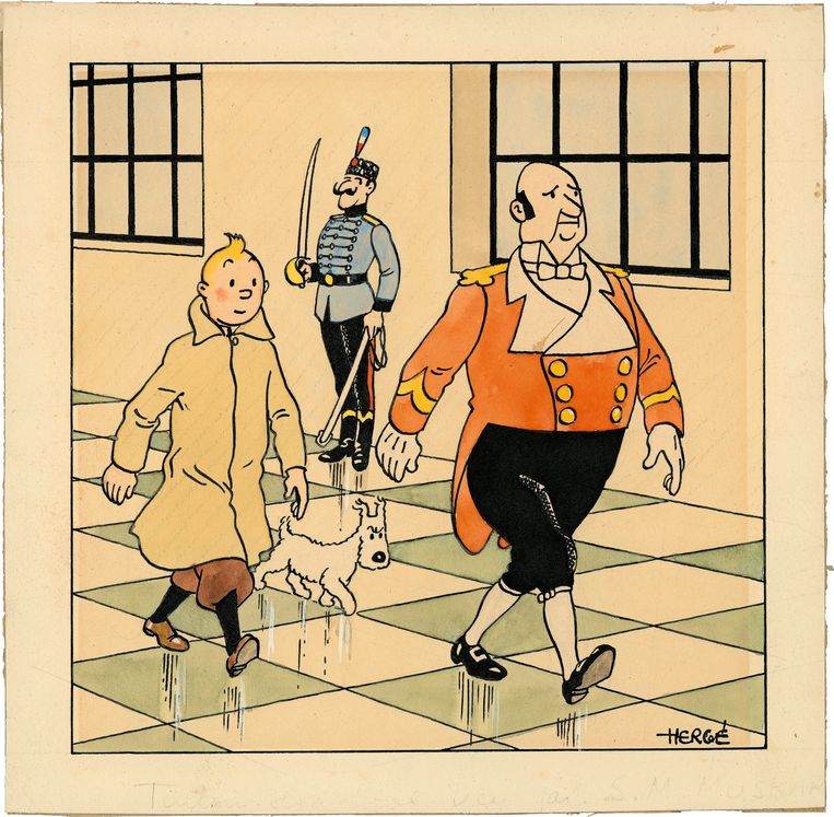 Tekening van Kuifje en Bobbie geveild voor half miljoen euro | De Morgen